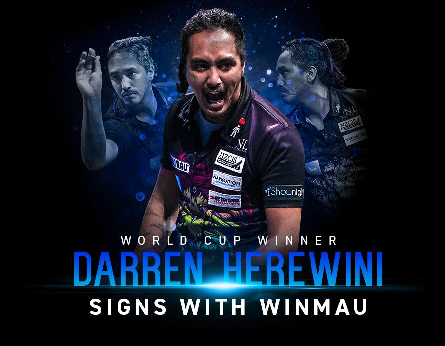 World Cup Winner Darren Herewini Signs with Winmau